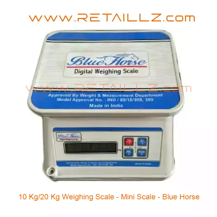 10 Kg | 20 Kg Mini Digital Weighing Scale - Blue Horse - Retaillz.com
