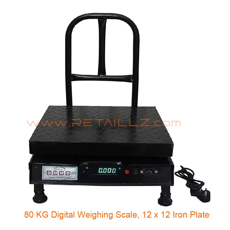 80 Kg Chicken Bench Scale 12 x 12 Inch Black Iron Plate - Blue Horse ...