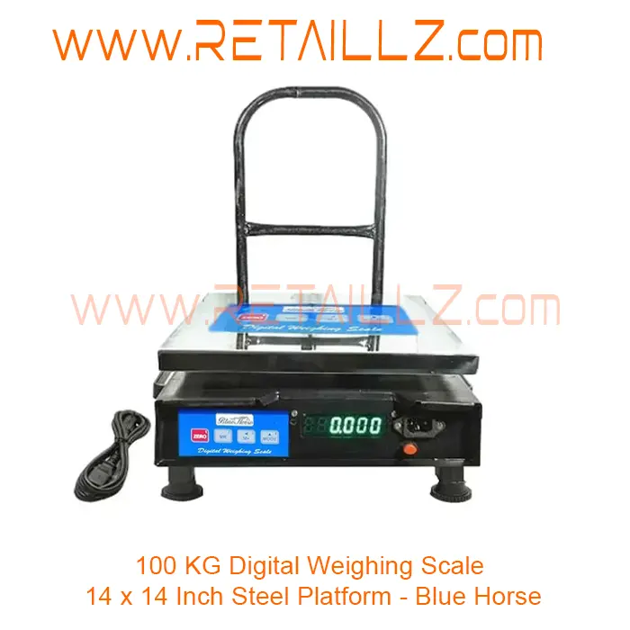 100 KG Digital Weighing Scale In-Bench 14 x 14 Inch Steel Platform ...